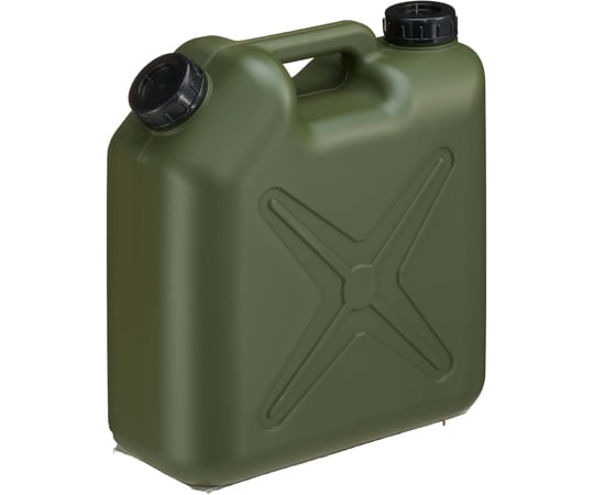 67-6874-78 扁平缶 両口 10L ノズル無 モスグリーン 0206MG 【AXEL】 アズワン