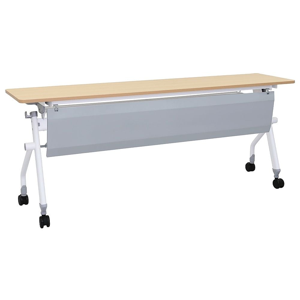 67-7971-11 ニュー平行スタッキングテーブル 幕板付 メープル NHTF-1845-P-MP 【AXEL】 アズワン