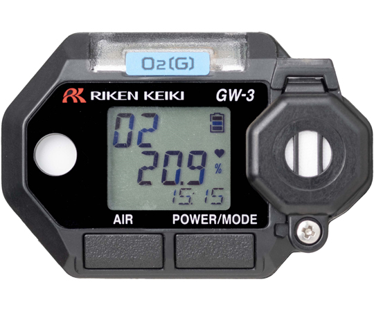腕時計型(装着型)ガスモニター GW-3シリーズ（トレーサビリティ証明書付） 理研計器 【AXEL】 アズワン