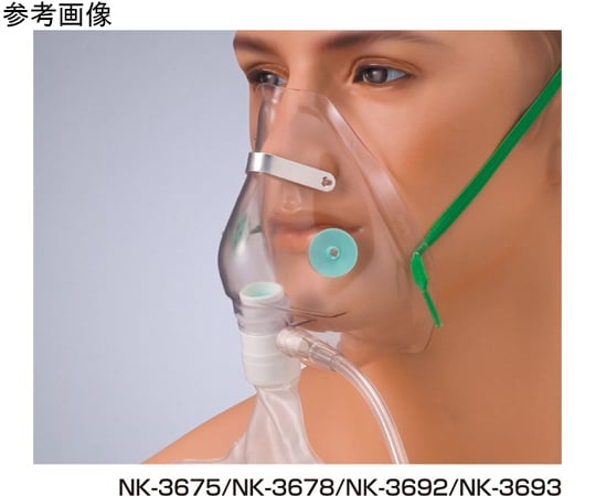 67-9340-19 アイデアルM クリア高濃度酸素フェースマスク 成人用 600mL スタンダード ID-3692 【AXEL】 アズワン