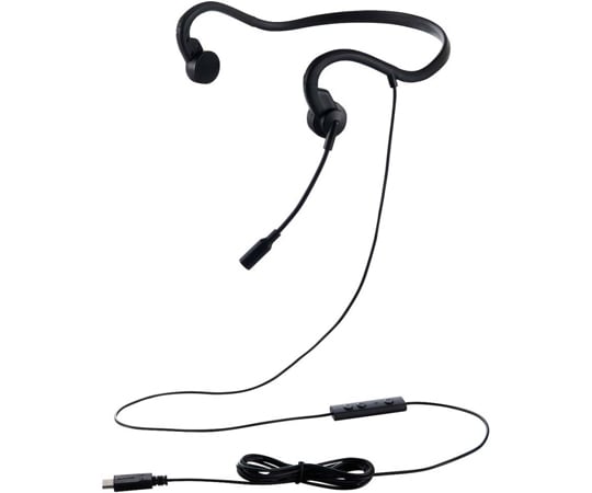 68-0791-28 Wired Headset Bone Conduction USB Type-C Ear Attached Black ...