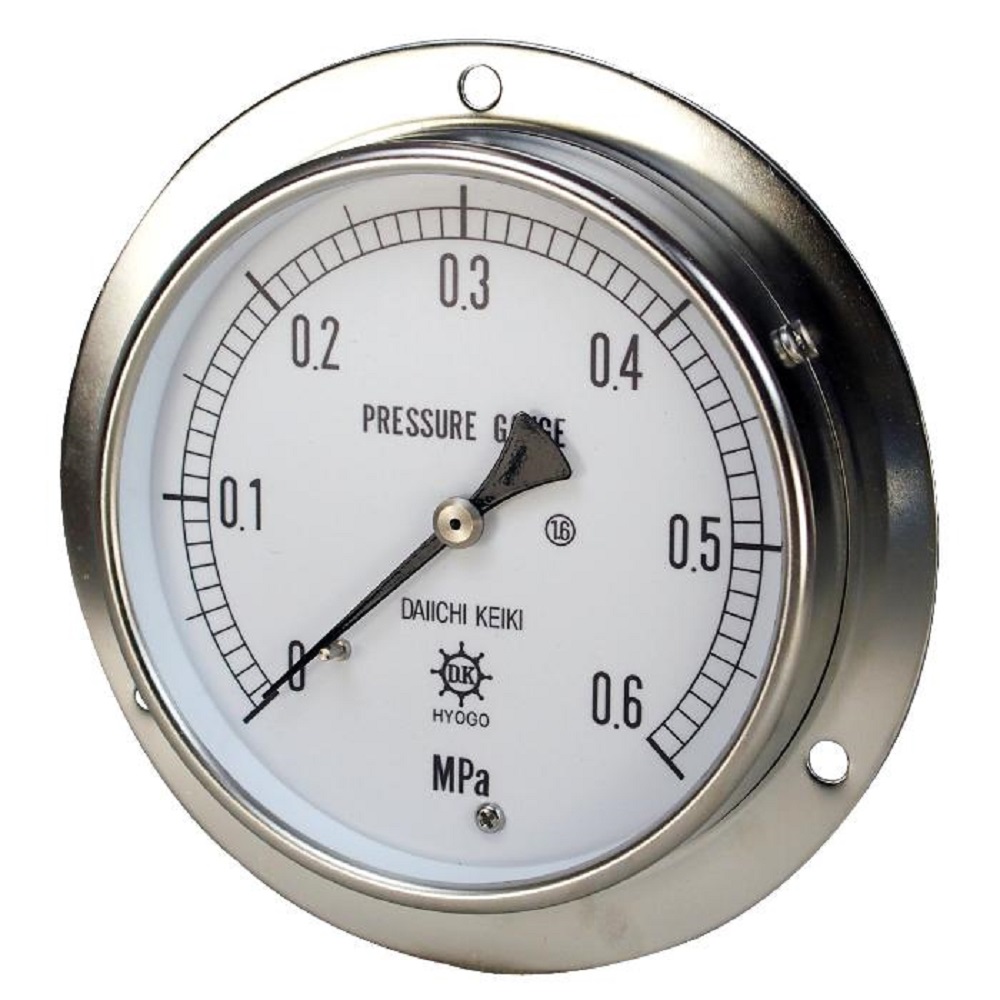 68-0838-91 USTオールステンレス製圧力計 0.2/-0.1MPA 60φ G1/4 UST-DU G1/4-60X0.2/-0 ...