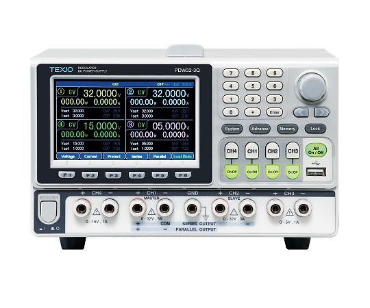 68-1977-02 電子負荷機能付き高文解能多出力直流安定化電源 PDW32-3DG 【AXEL】 アズワン