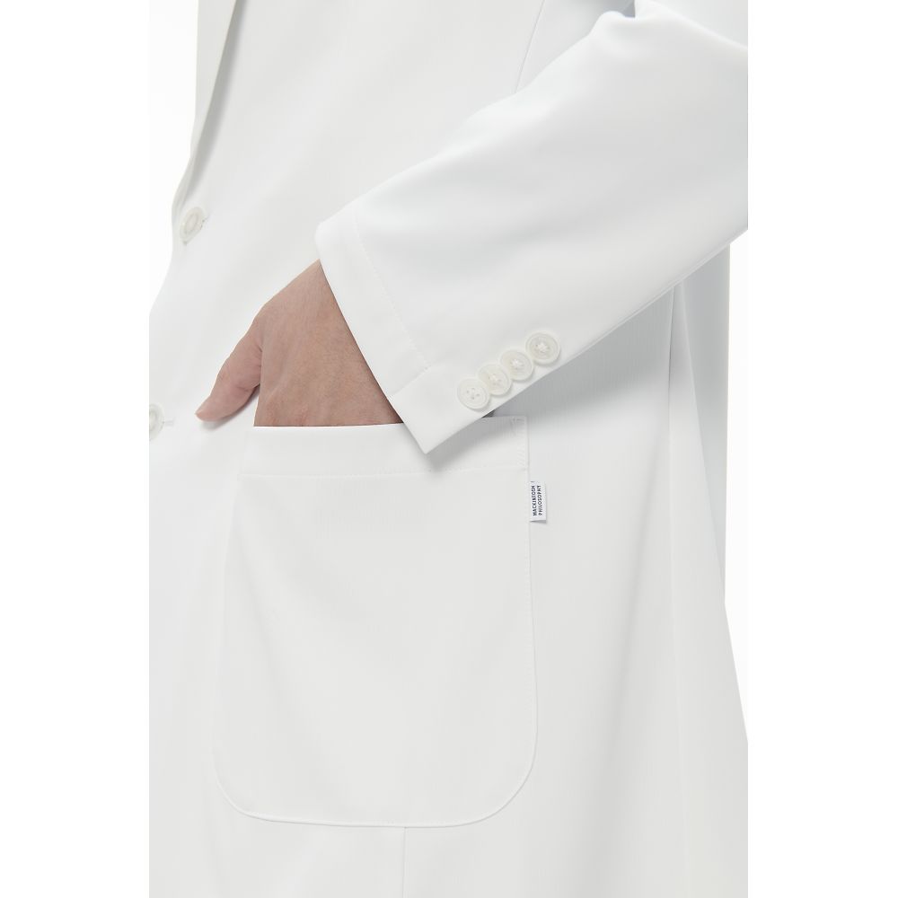 68-2012-51 MPメンズドクタージャケット ホワイト L MPW-3950 【AXEL】 アズワン