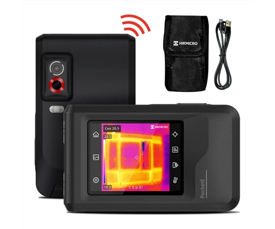 68-4037-55 Wifi対応 産業機器向けコンパクトサーマルカメラ PocketE LED付 HM-TP40-1AQF/W ...