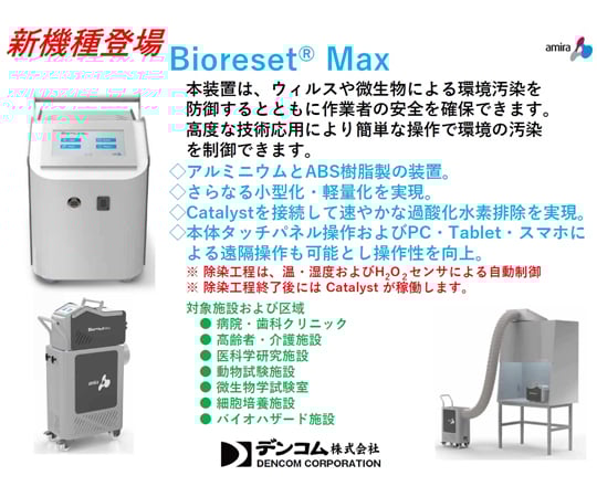 68-4089-06 バイオリセット（過酸化水素除染装置） 最大350m3 Bioreset MAX 【AXEL】 アズワン