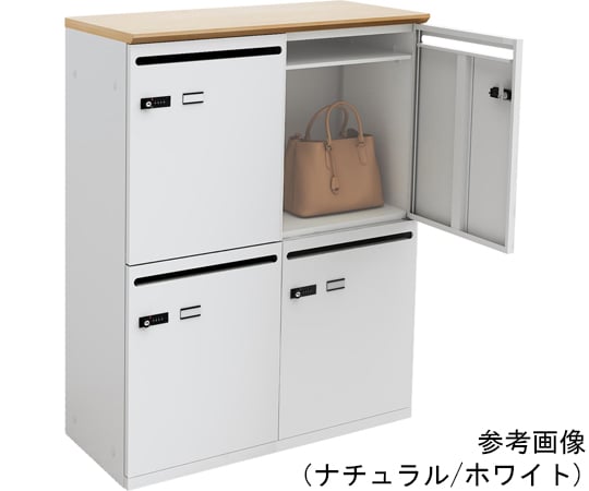 68-4536-27 パーソナルロッカー4人用 ホワイト/ホワイト SSC-04-WHWH 【AXEL】 アズワン