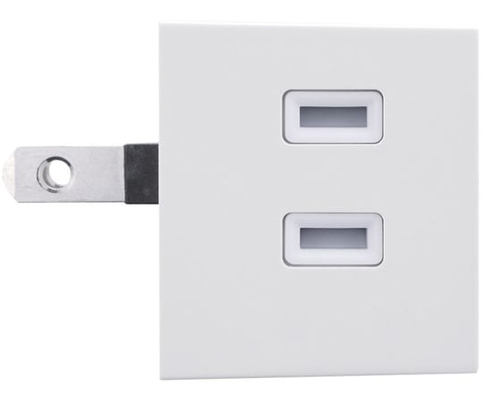 68-6630-41 トリプルタップ 2個セット 雷ガード ホコリシャッター付 3個口 ホワイト ECT-29-2WH 【AXEL】 アズワン