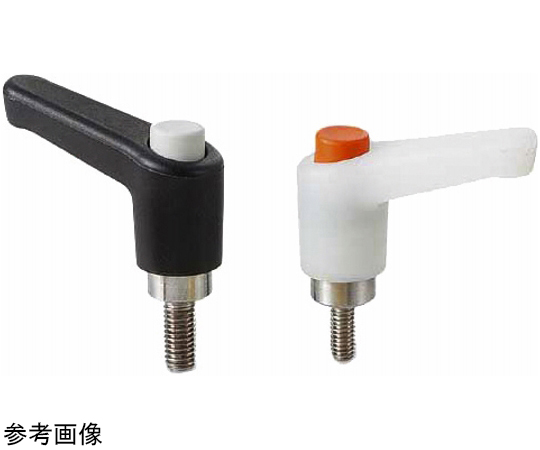 69-4121-28 ミニプラクランプレバー 操作ボタンつき（おねじ・ステンレス） LECMS-C LECMS-4-16-BK-CBK 【AXEL】 アズワン