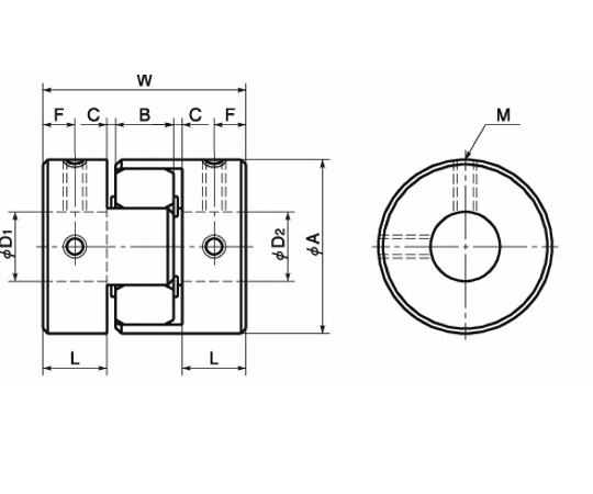 69-4248-22 カップリング カプリコン（ジョータイプ） MJTシリーズ（ セットスクリュータイプ） MJT MJT-20-ERD-7-11 【AXEL】 アズワン