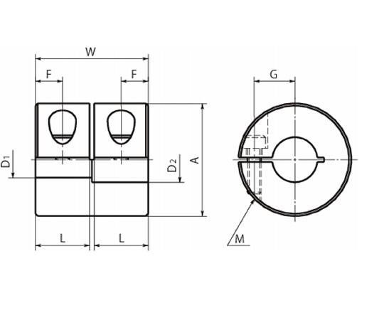 69-4439-36 カップリング カプリコン（リジッドカップリング） MRGシリーズ MRG-16-3-4 【AXEL】 アズワン