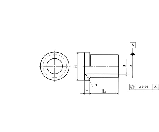 69-4474-17 位置ぎめピン用ブシュ PJB PJB-12-20 【AXEL】 アズワン