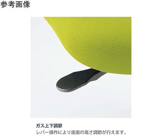 69-6077-01 ボニートチェア 背裏 張りぐるみタイプ 固定肘付 張地：ライトインディゴ ナイロン双輪キャスター KT-186PV-T1N3 【AXEL】 アズワン