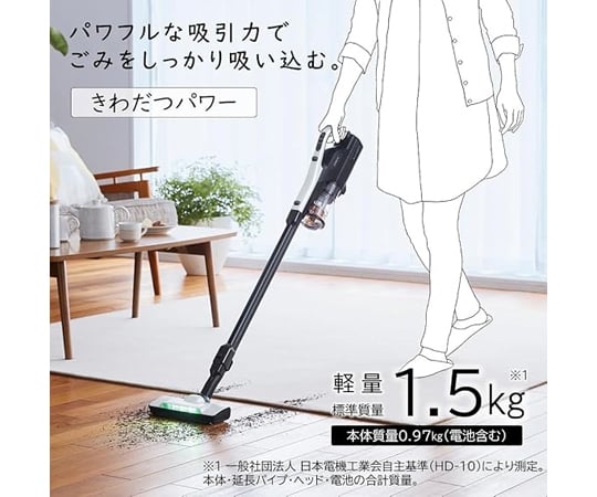 69-6304-89 コードレススティッククリーナー ホワイト PV-BL30C4 【AXEL】 アズワン