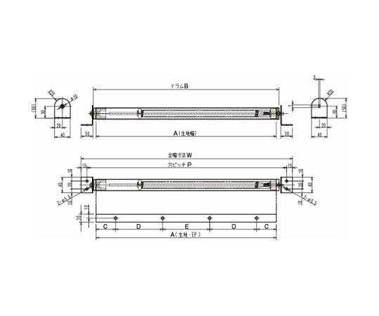69-7707-62 巻取りジャバラ MJシリーズ 標準仕様 800mm MJ-S800-1000 【AXEL】 アズワン
