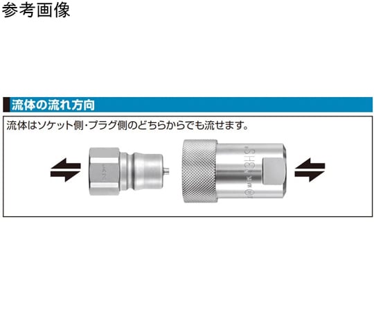 69-8621-85 HSPカプラ（ソケット）特殊鋼（ニッケルめっき）FKM R1/2オネジ取付用 4HS STEEL FKM 【AXEL】 アズワン