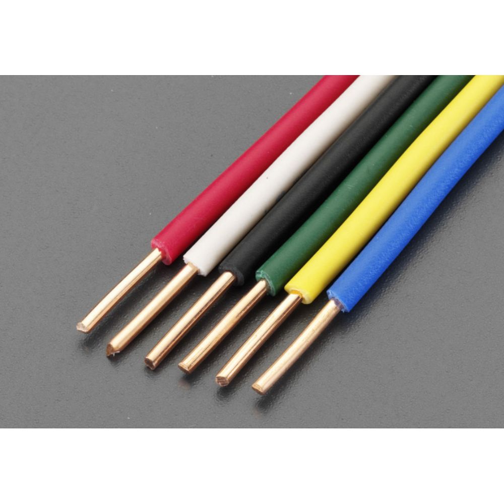 78-1147-78 1.6mmx 20m IV電線(単線/青) EA940AT-506 【AXEL】 アズワン