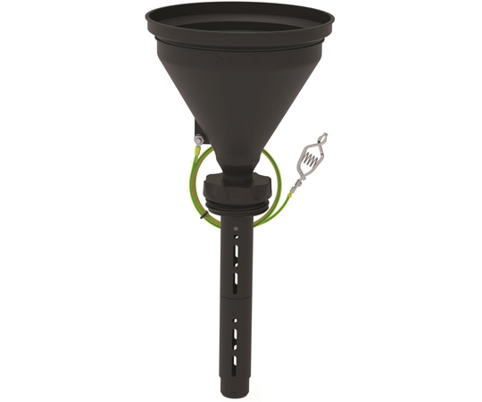 80-0008-06 Safety funnels 180, PE-EX, electrostatic conductive, with ...