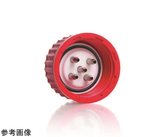 Connection system GL 45 red PBT screw cap with PTFE insert（stainless ...