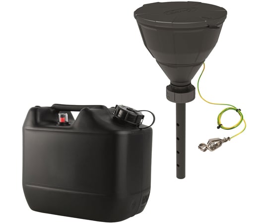 80-0210-04 廃液回収セット（S60/61） 導電タイプ、 10L容器＋ロート 307320 【AXEL】 アズワン