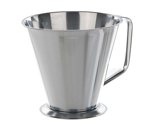80-0220-60 1.5L Conical Measuring jugs with handle & foot, stainless 18 ...