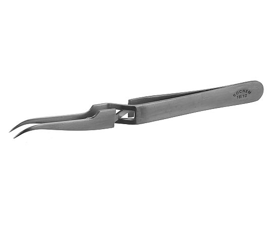80-0221-10 Reverse Action Tweezers, Precision Forceps, stainless, Form extra fine, curved ...