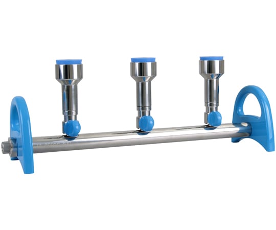 MultiVac places stainless steel Manifold with funnel adaptor Rocker ...