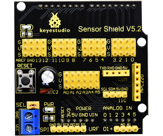 80-0250-36 Keyestudio Sensor Shield V5 for Arduino KS0004 【AXEL】 アズワン