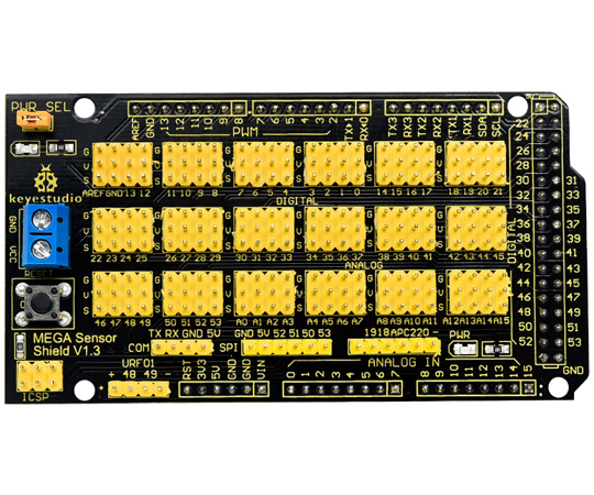 80-0250-38 Keyestudio MEGA Sensor Shield V1 for Arduino KS0006 【AXEL】 アズワン