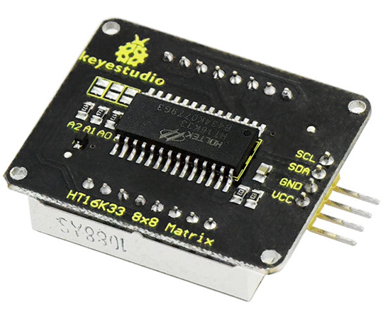 80-0250-80 Keyestudio I2C 8x8 LED Matrix HT16K33 KS0064 【AXEL】 アズワン
