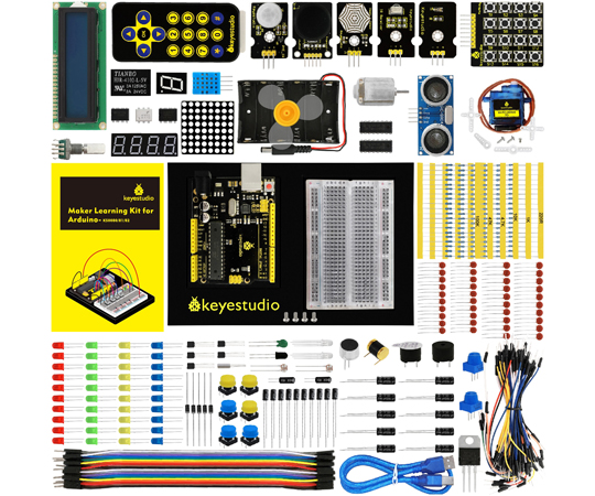 80-0250-92 Keyestudio Maker learning kit for Arduino starter with UNO R3 KS0081 【AXEL】 アズワン