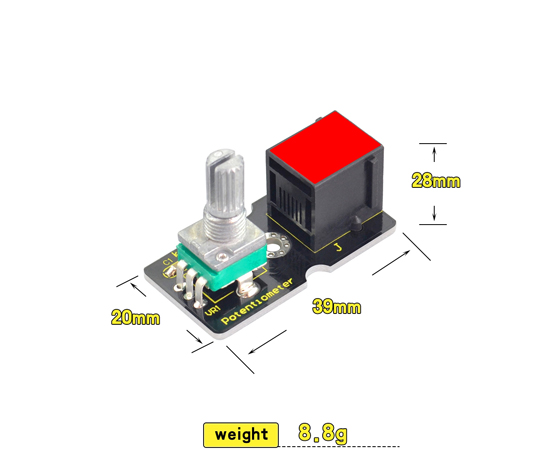 80-0251-11 Keyestudio EASY plug Analog Rotation Sensor Module KS0109 ...