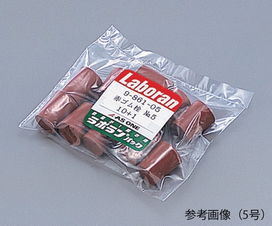 9-861-10 LABORAN Red Rubber Plug 11 Pcs Sizse 10 【AXEL GLOBAL】ASONE